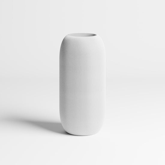 PILLE | Minimalistische Vase | 3D-Druck | Bio-Kunststoff | Rillen ...