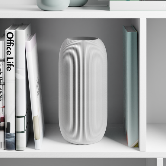 PILLE | Minimalistische Vase | 3D-Druck | Bio-Kunststoff | Rillen ...